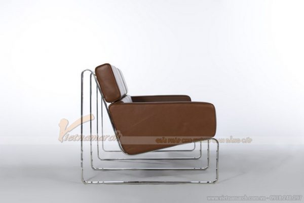 Mẫu ghế sofa bọc da nâu bóng phong cách trẻ trung sang trọng - Mã: SDV-067