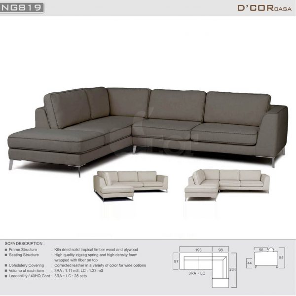 Hạ gục ánh nhìn với sofa nhập khẩu cao cấp NG819 cho phòng khách