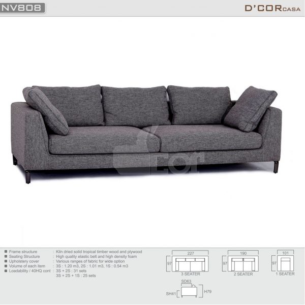 Mẫu sofa văng nỉ đẹp hiện đại giá rẻ thịnh hành nhất: NV808- nhập khẩu ...